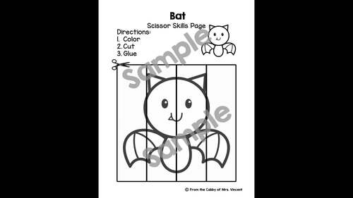 Halloween Themed Scissor Skills Cutting Practice - 6 Pictures - 2 ...