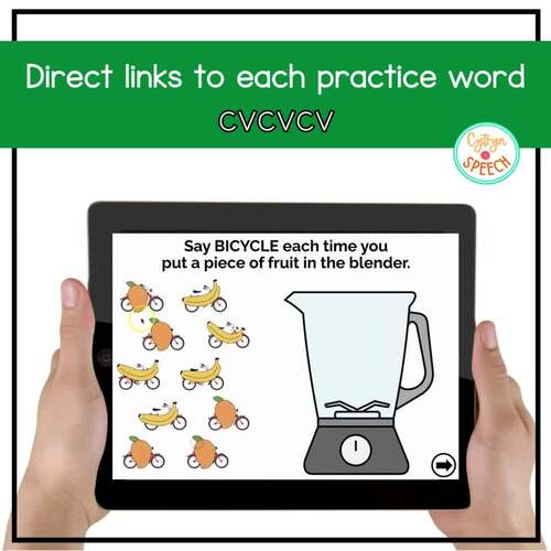 Apraxia CVCVCV Smoothies Boom Cards™ by Cytryn Speech | TPT