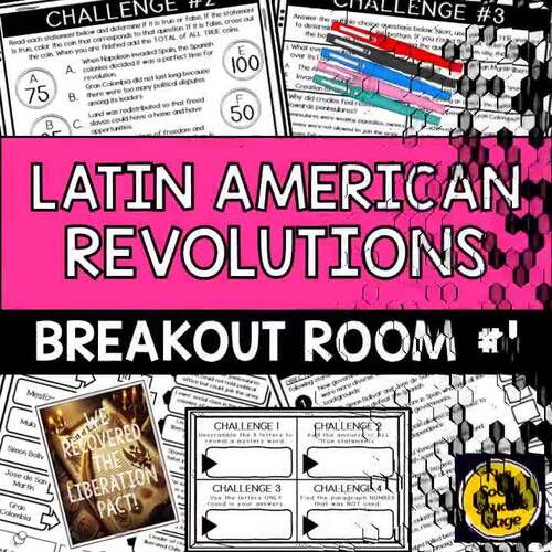Latin American Revolutions Reading Comprehension Breakout Room Activity