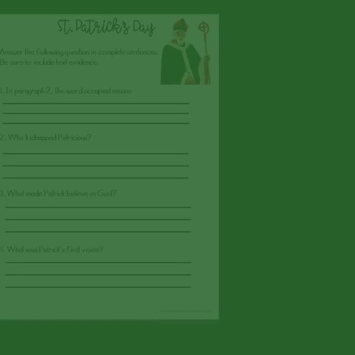 St. Patrick’s Day | Reading Comprehension Passage, Author’s Purpose
