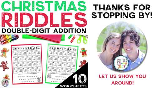 Double-Digit Addition Christmas Riddles Worksheets With Regrouping ...