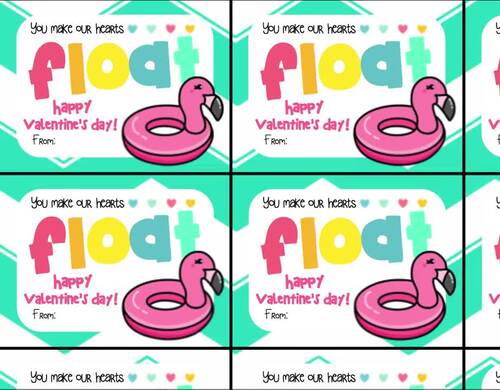 Floaty Valentine's Day Gift Tag- You make my (our) heart(s) float ...