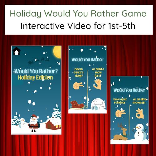 Holiday 'Would You Rather' Game | Brain Break | Interactive Decision Video