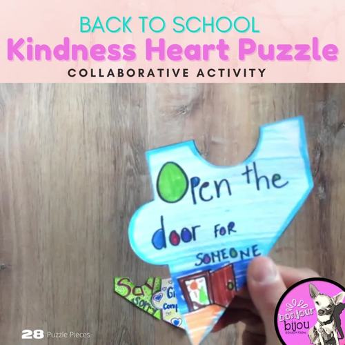 Kindness Heart Puzzle - Collaborative Activity by bonjour bijou | TPT