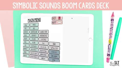 Early Intervention Symbolic Sounds Boom Cards™ - Digital Speech Therapy ...