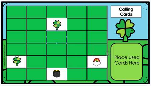 St. Patrick's Day Digital Alphabet Fluency Bingo Game - Letters A to Z