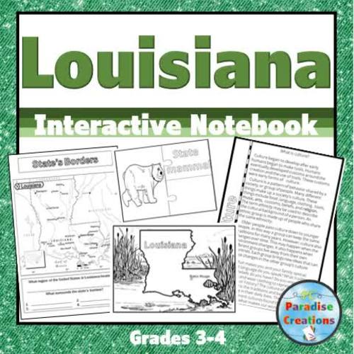 Louisiana State History Interactive Notebook Social Studies & Geography ...