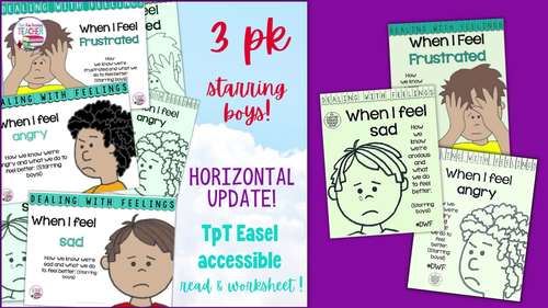 When I am sad, frustrated, angry | Social stories boys | TPT