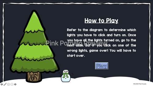 Christmas Tree Light Up - Visual-spatial activity by Pink Pomelo