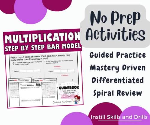 Differentiated Step by Step Multiplication Bar Model Word Problems ...