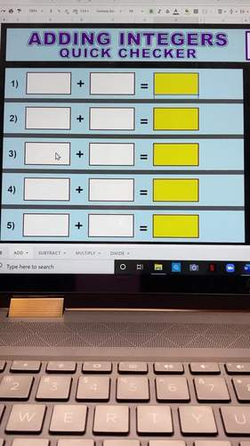 Integer Operations & Decimal Operations EDITABLE SELF-CHECKING DIGITAL ...