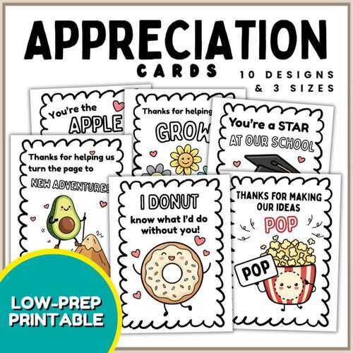 Teacher Appreciation Week Cards, Student Teacher Goodbye Gift, Gift Tag ...