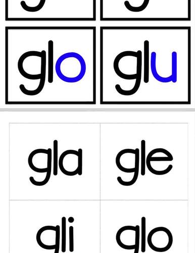 Sílabas trabadas-Gl by La Maestra Pati Bilingue | TPT