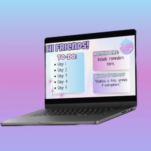181 Daily Greetings & Quotes Slides by Camar Classroom Creations