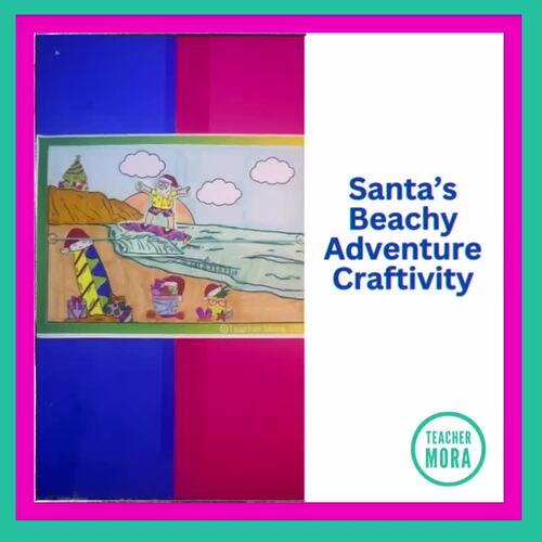 Santa Beachy Adventure Craftivity - Tropical - Beach - Christmas