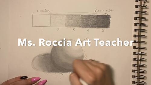 BUNDLE: Drawing and Shading a Value Scale & a 3D Sphere by Ms. Roccia