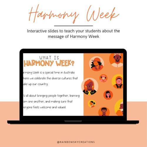 Harmony Week Presentation / Harmony Day Powerpoint by Rainbow Sky Creations