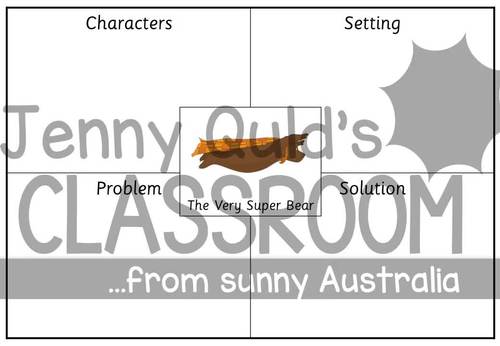 The Very Super Bear Book Study- Print & Go Literacy Activities by Jenny ...