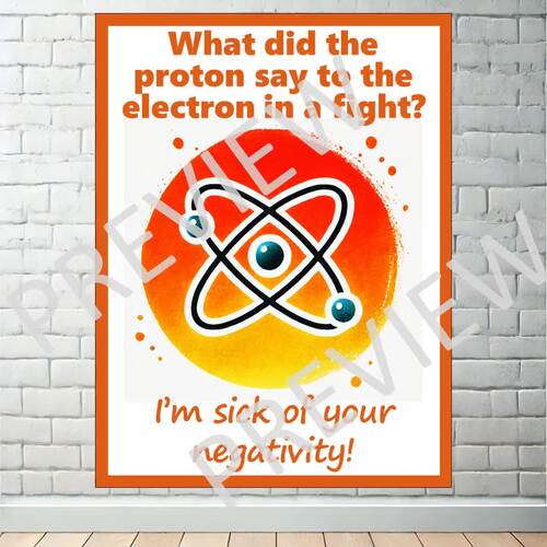 Science Puns Posters #3 | STEM Dad Jokes | Bulletin Board Science Class ...