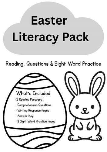 Easter Reading Comprehension Passages with Questions & Sight Word ...