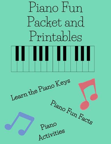 Piano Notes Fun Printable Packet by Let's Pass It | TPT