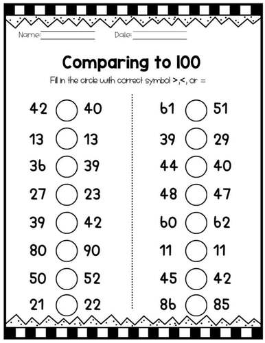 Comparing 2 digit number within 100 | Comparing number within 100