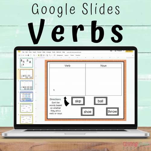 Verbs Google Slides Distance Learning by Giving Grace Teaching | TPT