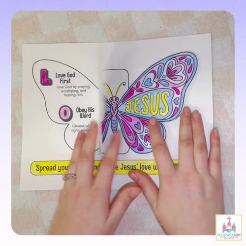 Love Like Jesus Butterfly Craft | Spring Sunday School Printable | God ...