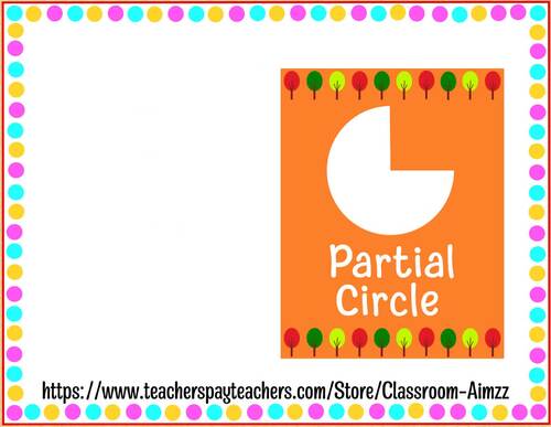 Tree Theme Printable Shape Posters, Colorful Shape Posters, Wall Display