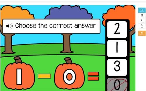 Fall Pumpkin Subtraction 0-10 Boom Cards™ Digital Task Cards | TPT