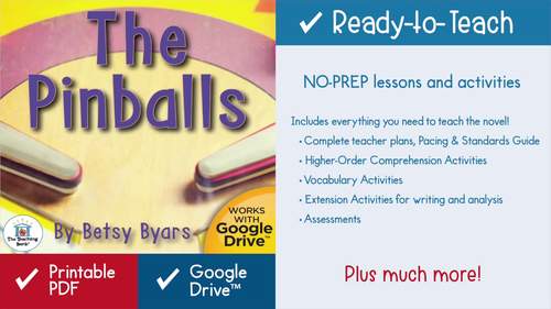 The Pinballs Novel Study Book Unit by The Teaching Bank | TPT