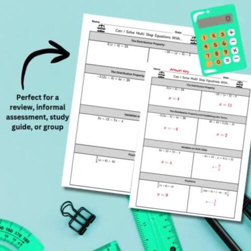 Can You Solve Multi-Step Equations? Multi Step Equation Worksheet