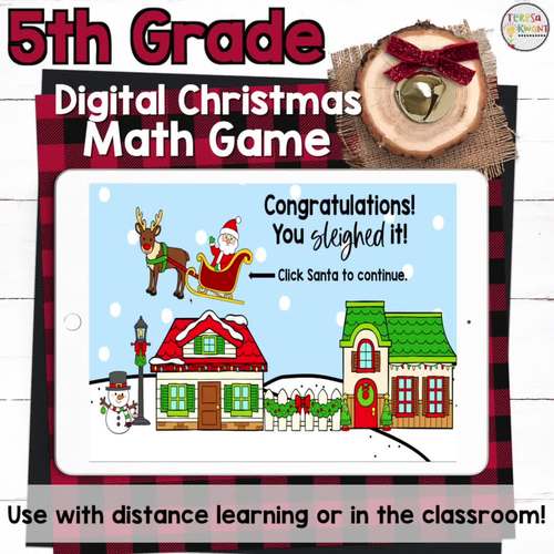 Grade 5 Christmas Digital Math Adding & Subtracting Decimals | Distance ...