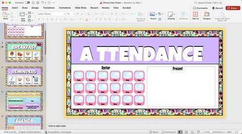 Disney Daily Slides *EDITABLE* by Your Counselor Bestie | TPT