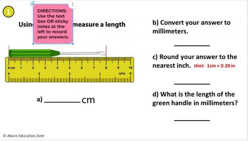 Measuring Length Digital Google Slides and Print Activity | TPT