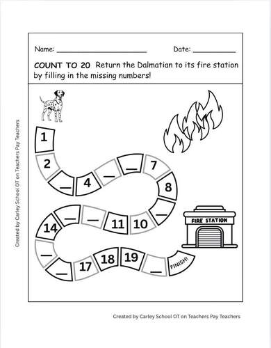 Counting 1 to 20 for Early Learners | Single-Player Number Board Game ...
