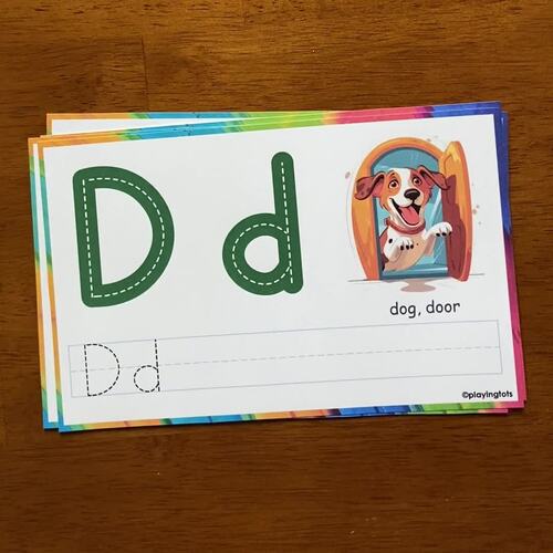 Alphabet PlayDoh Cards, Uppercase and Lowercase Letters Practice, Play ...