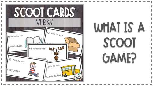 Verbs Scoot Game | Task Cards by Almost Friday | TPT