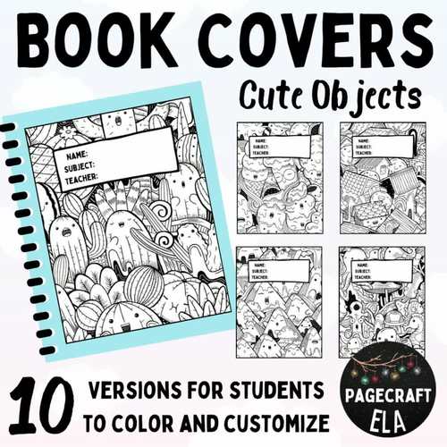 Printable Kawaii Book Covers | Cute Faces | Mindful Coloring & Decoration