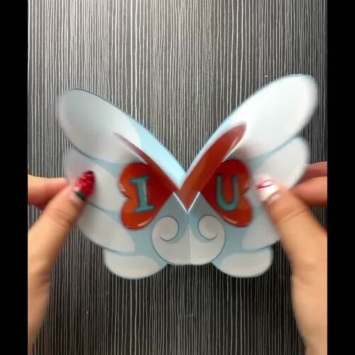 Heart with Wings Moving Paper Craft | Interactive Papercraft Activity ...
