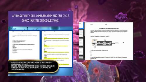 AP Biology Curriculum | Unit 4 Cell Communication & Cell Cycle MCQ Test ...