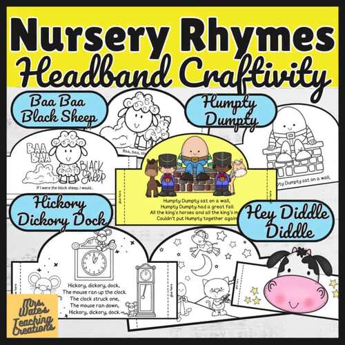 Nursery Rhyme Crafts Growing Bundle Literacy Centers, Sequencing ...