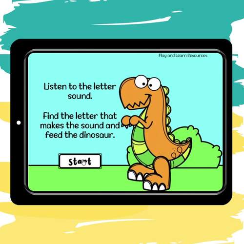 Feed the Dinosaur Letter Sounds Recognition Uppercase Letters Boom Cards