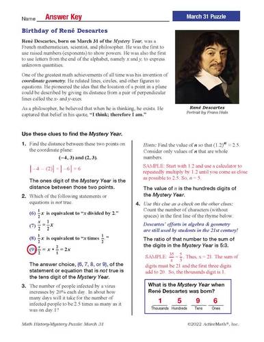 rene descartes math problems