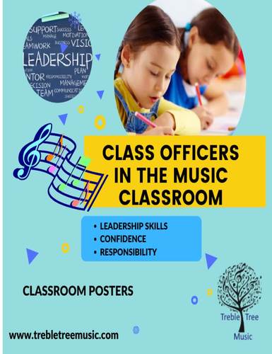 How to Create Class Officers Template for the Music Classroom Treble ...