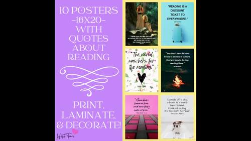 English Classroom Posters Bundle 16x20 Reading Posters (Set of 10) by ...