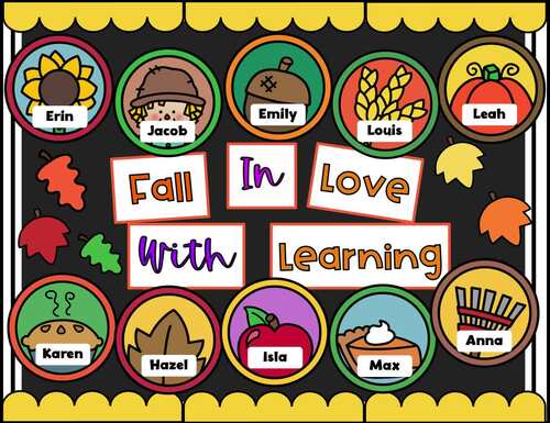 Fall Season Themed Monthly Classroom Decor Bulletin Board Idea-November