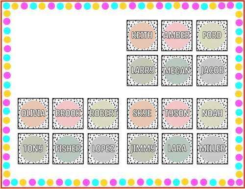 Printable Boho Spotty Student Name Labels, Editable student Name Tags