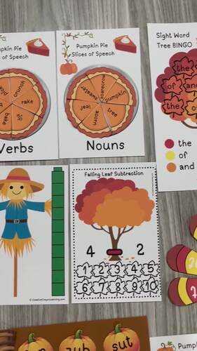Fall & Thanksgiving Math & Literacy Centers Bundle | Hands-On ...