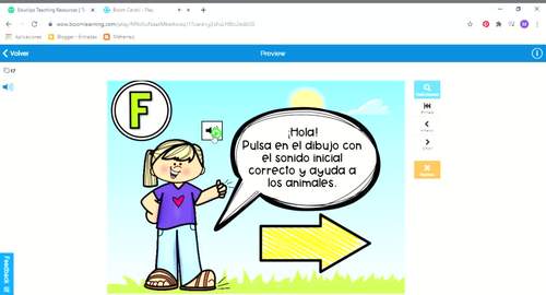 BOOM CARDS Letra F | Sonidos iniciales del alfabeto | Alphabet in Spanish